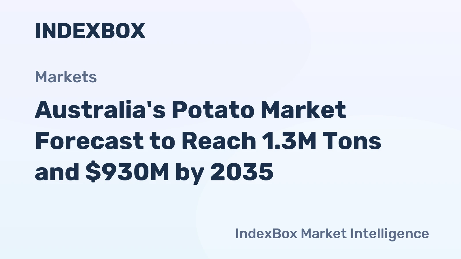 Australia's Potato Market Forecast to Reach 1.3M Tons and $930M by 2035