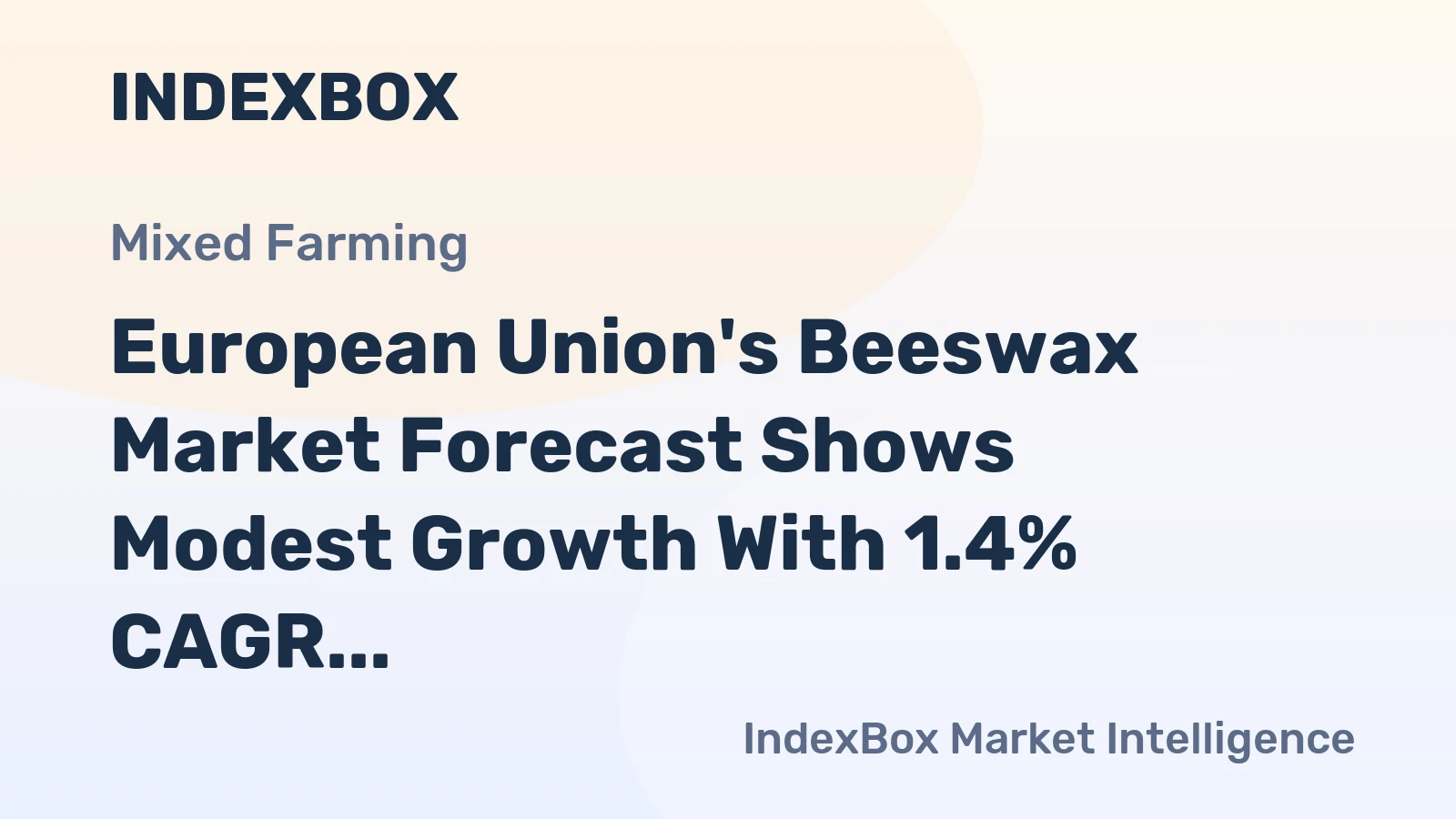 European Union's Beeswax Market Forecast Shows Modest Growth With 1.4% CAGR in Value