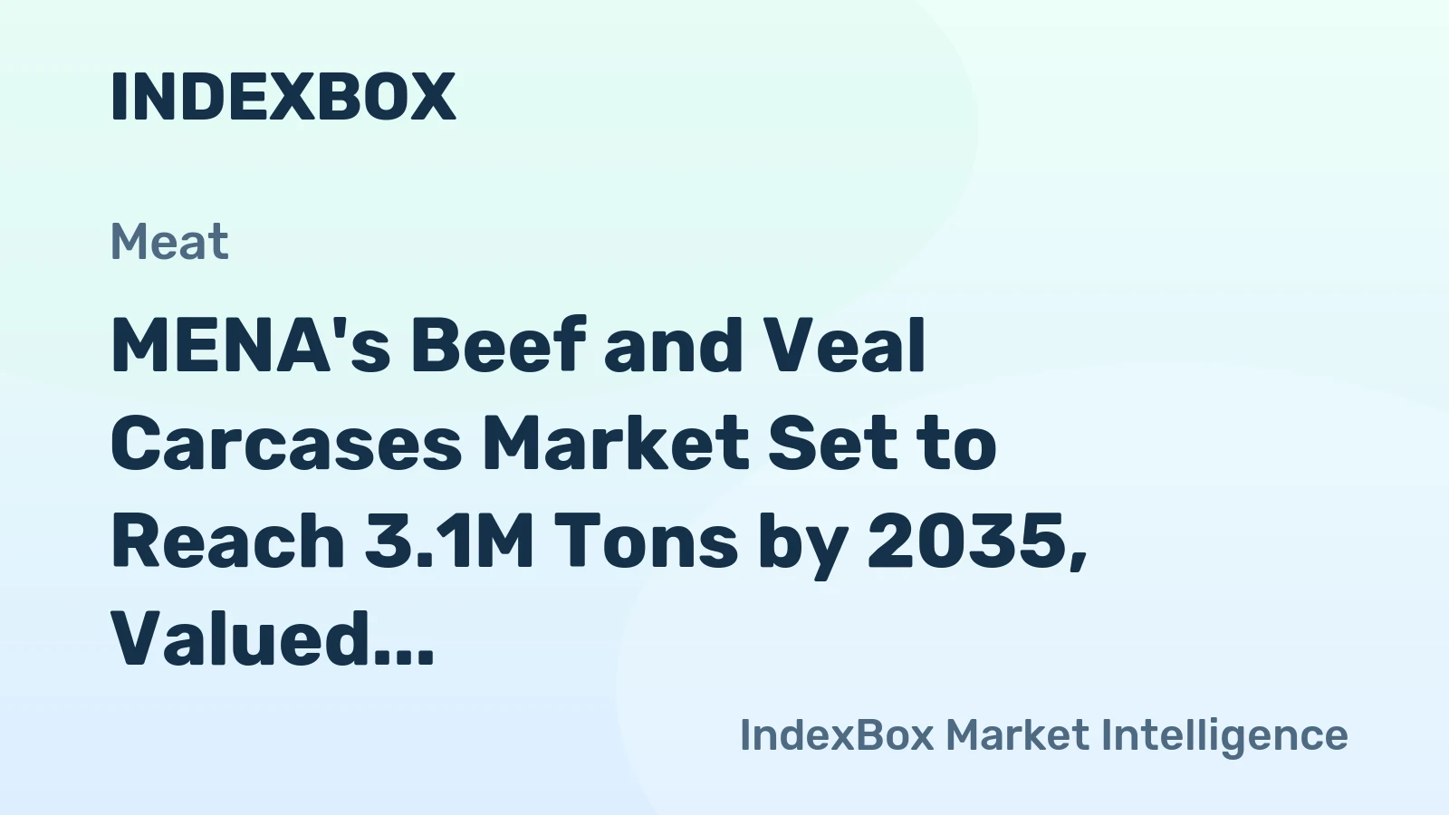 MENA's Beef and Veal Carcases Market Set to Reach 3.1M Tons by 2035, Valued at $22.5B