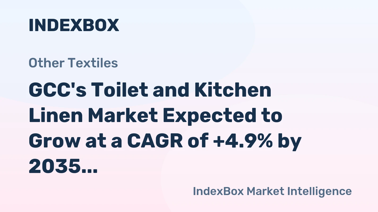 GCC's Toilet and Kitchen Linen Market Expected to Grow at a CAGR of +4.9% by 2035