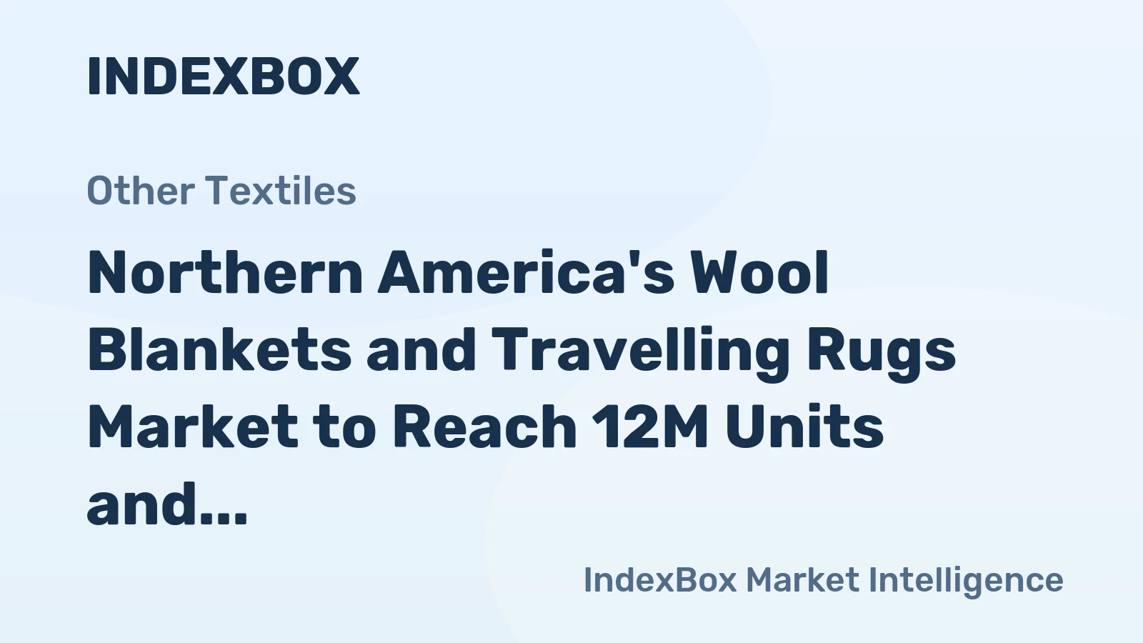 Northern America's Wool Blankets and Travelling Rugs Market to Reach 12M Units and $260M by 2035