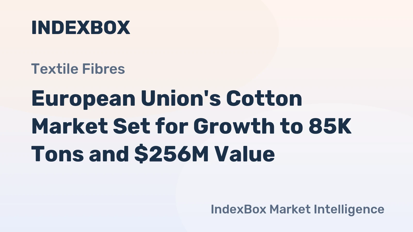 European Union's Cotton Market Set for Growth to 85K Tons and $256M Value