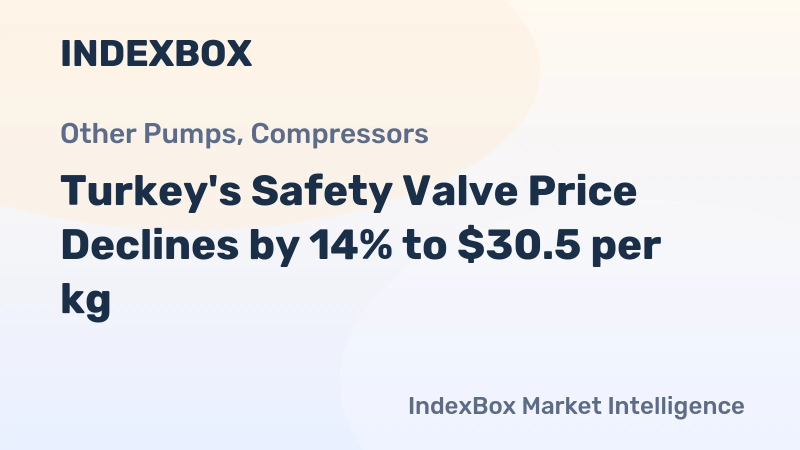 Turkey's Safety Valve Price Declines by 14% to $30.5 per kg
