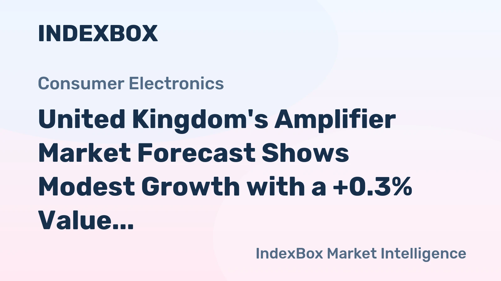 United Kingdom's Amplifier Market Forecast Shows Modest Growth with a +0.3% Value CAGR