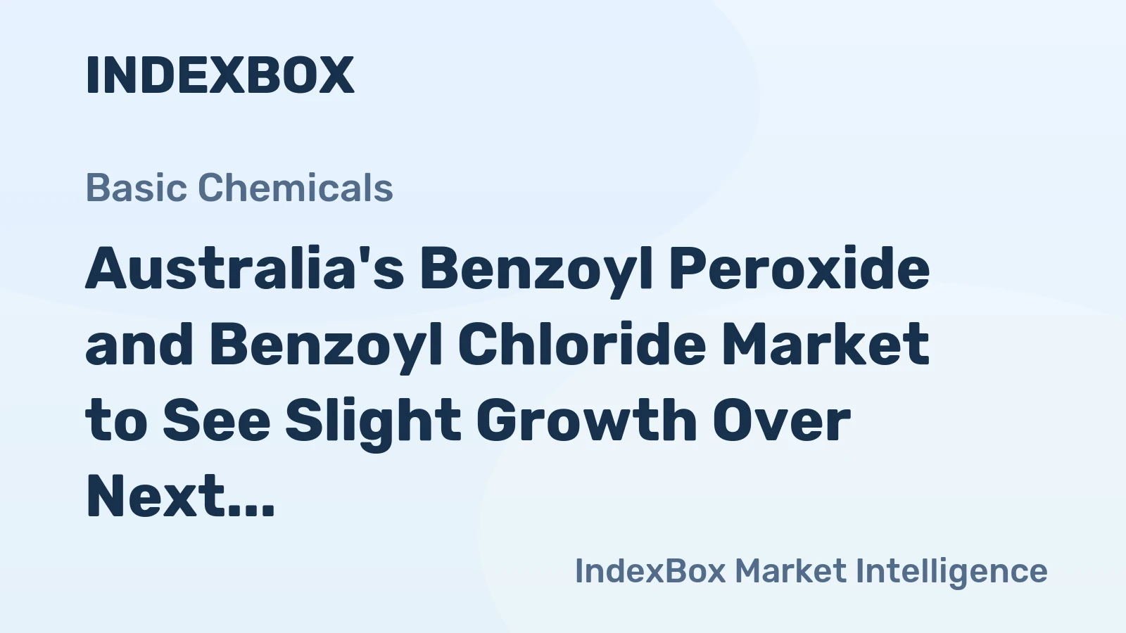 Australia's Benzoyl Peroxide and Benzoyl Chloride Market to See Slight Growth Over Next Decade, Reaching 273 tons by 2035