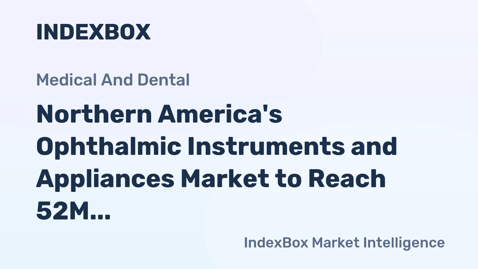 Northern America's Ophthalmic Instruments and Appliances Market to Reach 52M Units and $23.4B by 2035