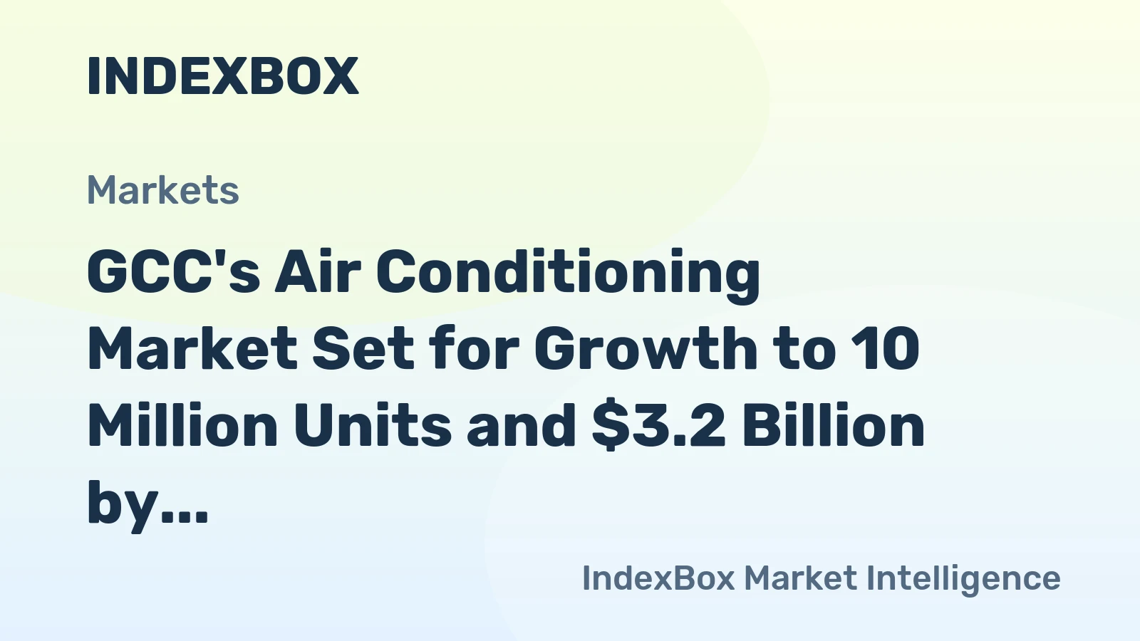 GCC's Air Conditioning Market Set for Growth to 10 Million Units and $3.2 Billion by 2035