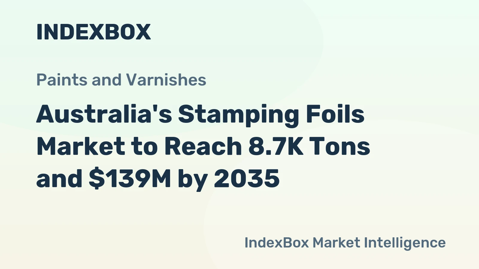 Australia's Stamping Foils Market to Reach 8.7K Tons and $139M by 2035