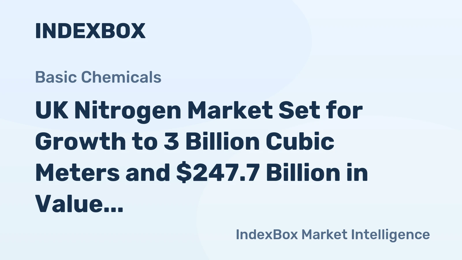 UK Nitrogen Market Set for Growth to 3 Billion Cubic Meters and $247.7 Billion in Value