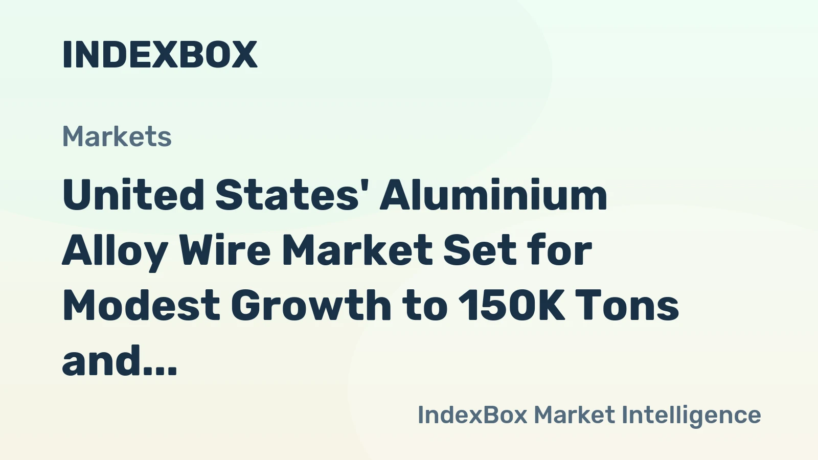 United States' Aluminium Alloy Wire Market Set for Modest Growth to 150K Tons and $889M by 2035