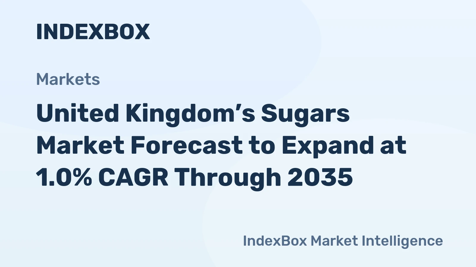 United Kingdom’s Sugars Market Forecast to Expand at 1.0% CAGR Through 2035