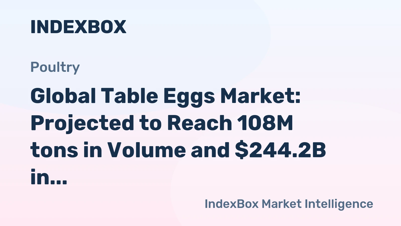Global Table Eggs Market: Projected to Reach 108M tons in Volume and $244.2B in Value by 2035