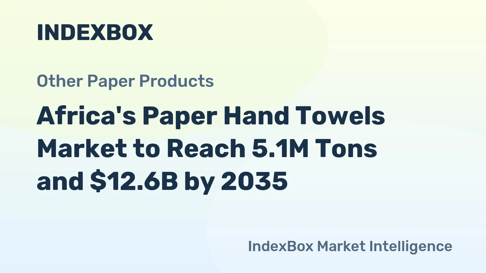 Africa's Paper Hand Towels Market to Reach 5.1M Tons and $12.6B by 2035