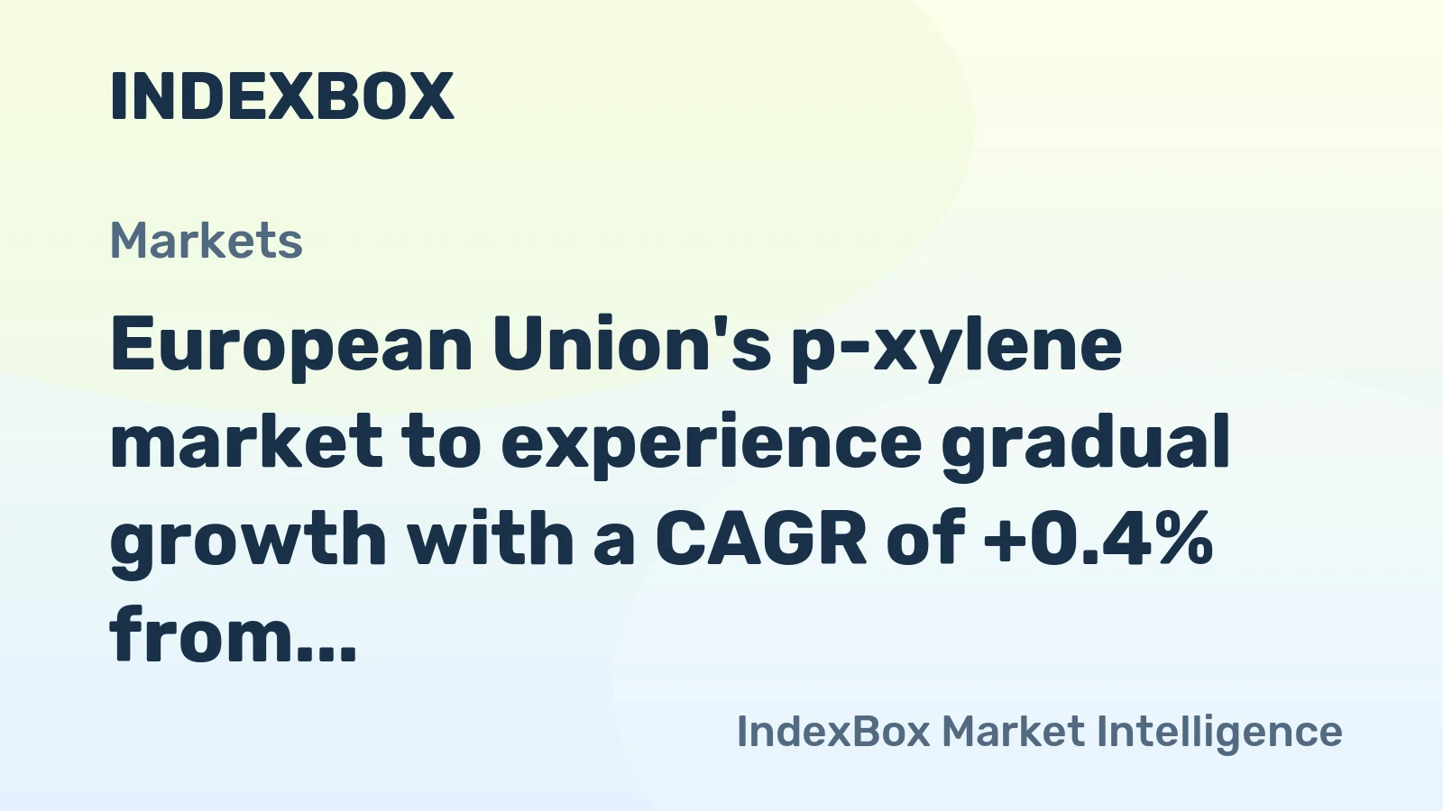 European Union's p-xylene market to experience gradual growth with a CAGR of +0.4% from 2024 to 2035