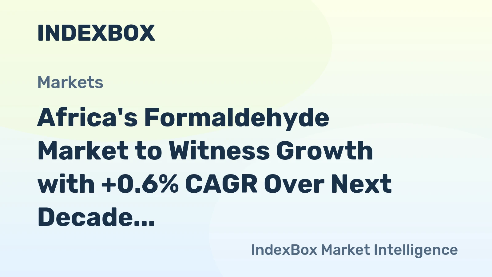 Africa's Formaldehyde Market to Witness Growth with +0.6% CAGR Over Next Decade