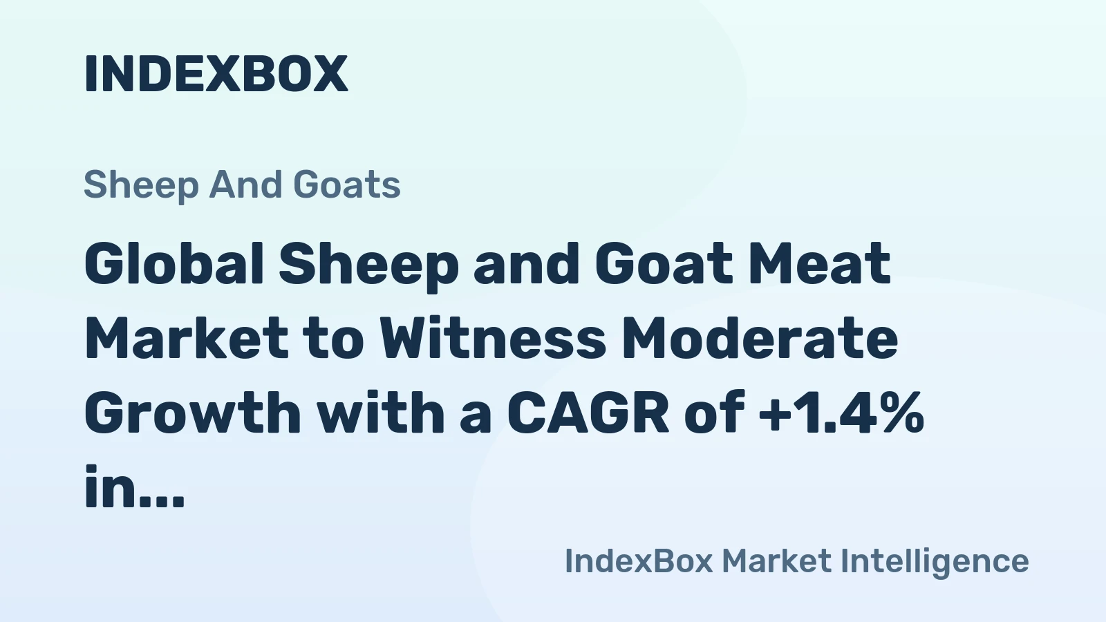 Global Sheep and Goat Meat Market to Witness Moderate Growth with a CAGR of +1.4% in Volume and -3.1% in Value from 2024 to 2035