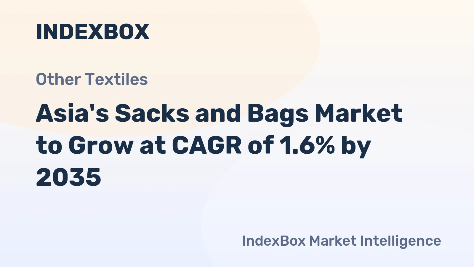 Asia's Sacks and Bags Market to Grow at CAGR of 1.6% by 2035