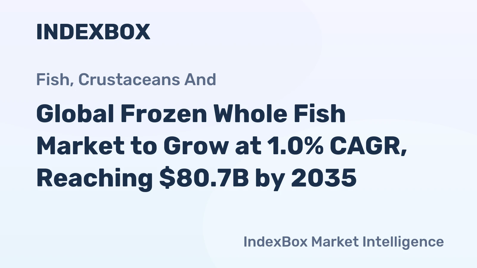 Global Frozen Whole Fish Market to Grow at 1.0% CAGR, Reaching $80.7B by 2035