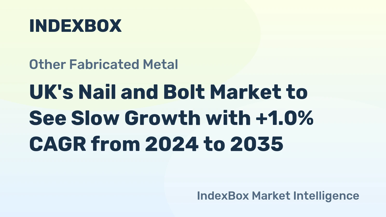 UK's Nail and Bolt Market to See Slow Growth with +1.0% CAGR from 2024 to 2035