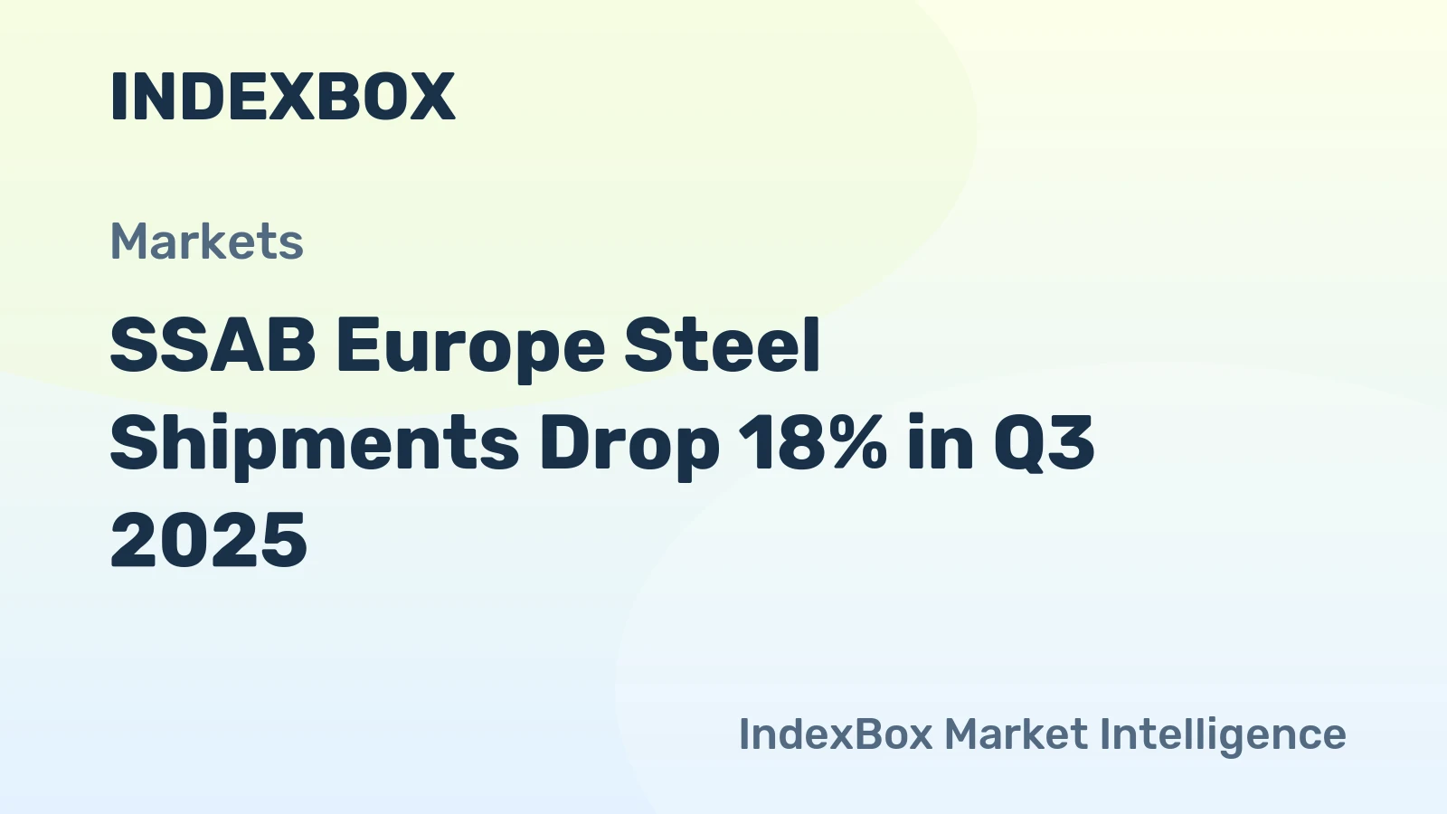 SSAB Europe Steel Shipments Drop 18% in Q3 2025