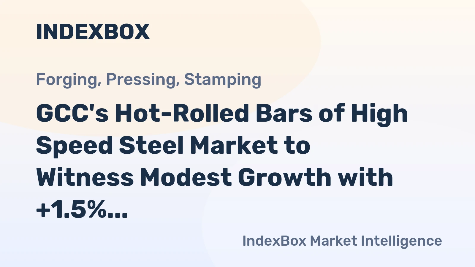 GCC's Hot-Rolled Bars of High Speed Steel Market to Witness Modest Growth with +1.5% CAGR through 2035