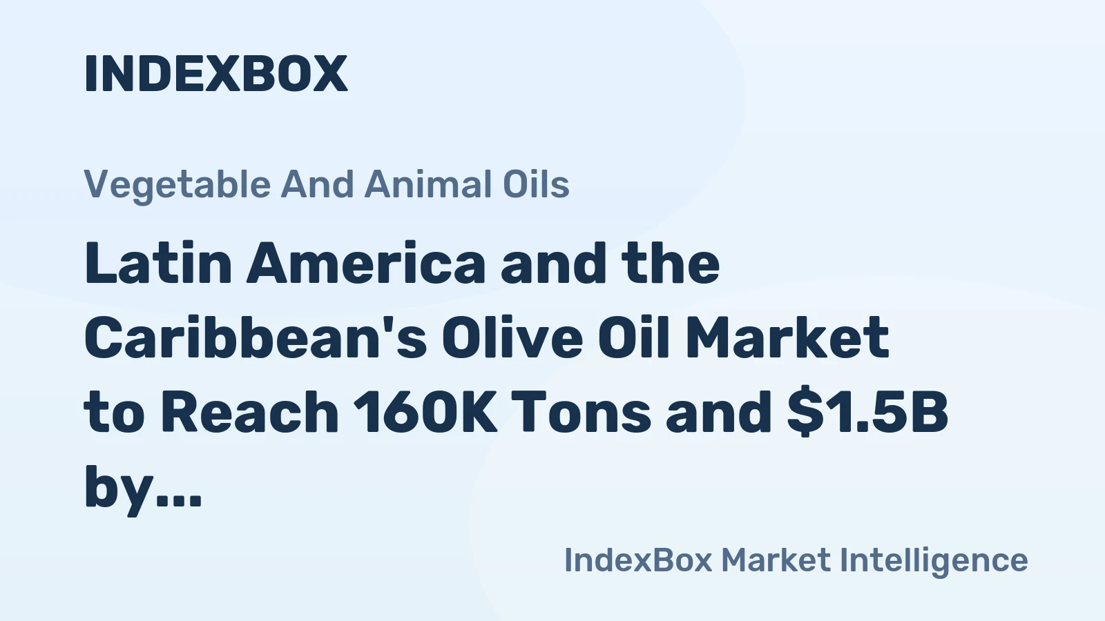 Latin America and the Caribbean's Olive Oil Market to Reach 160K Tons and $1.5B by 2035