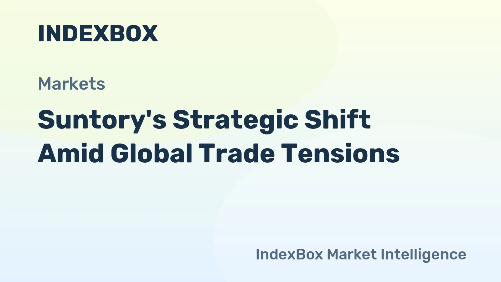 Suntory's Strategic Shift Amid Global Trade Tensions