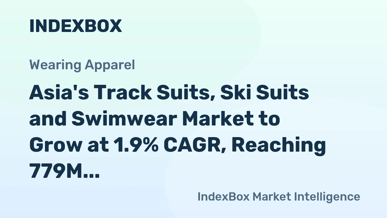 Asia's Track Suits, Ski Suits and Swimwear Market to Grow at 1.9% CAGR, Reaching 779M Units by 2035