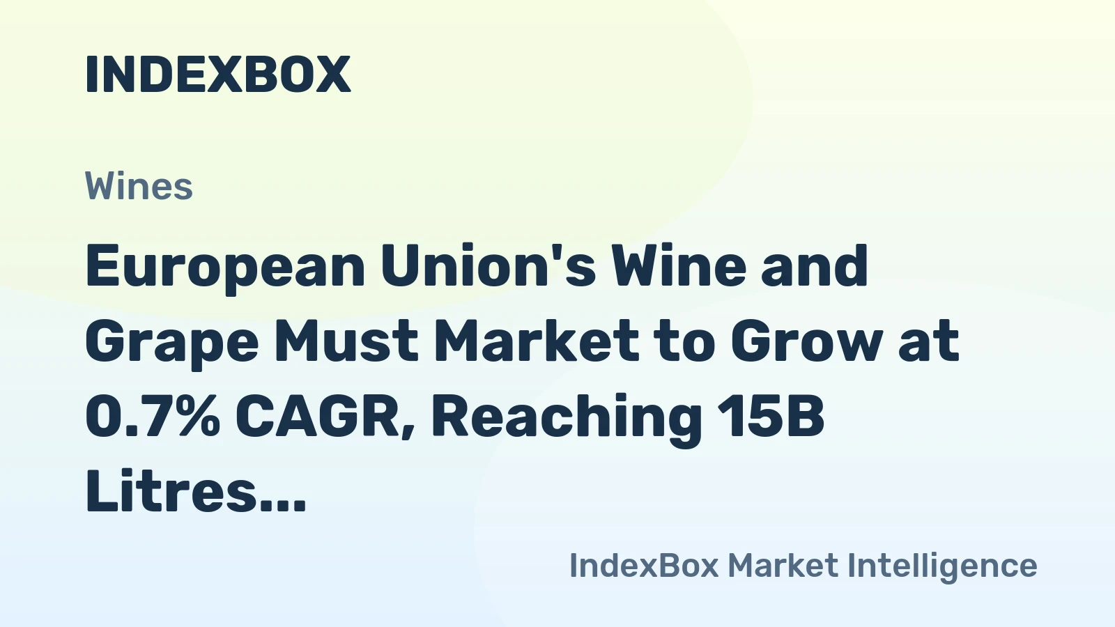 European Union's Wine and Grape Must Market to Grow at 0.7% CAGR, Reaching 15B Litres by 2035