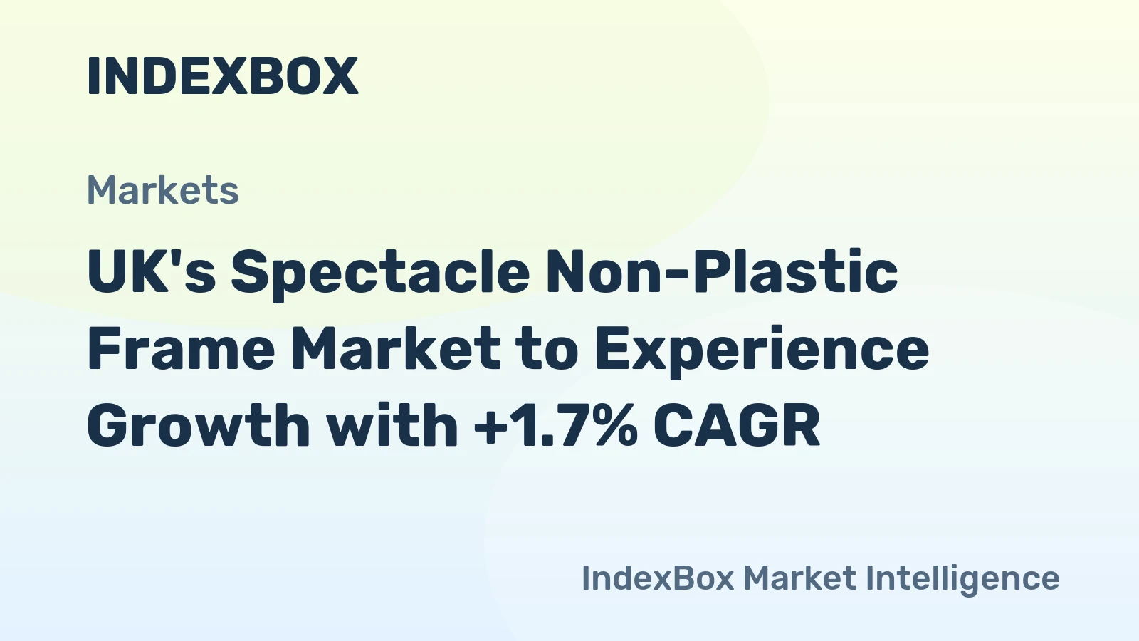 UK's Spectacle Non-Plastic Frame Market to Experience Growth with +1.7% CAGR
