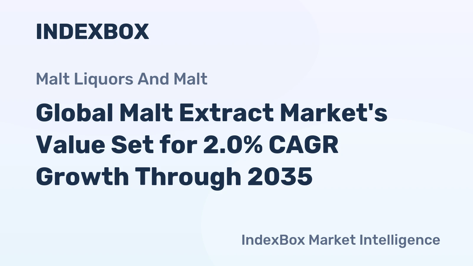Global Malt Extract Market's Value Set for 2.0% CAGR Growth Through 2035