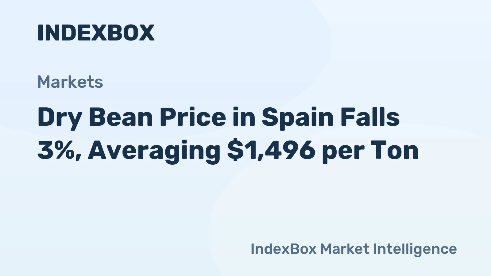 Dry Bean Price in Spain Falls 3%, Averaging $1,496 per Ton