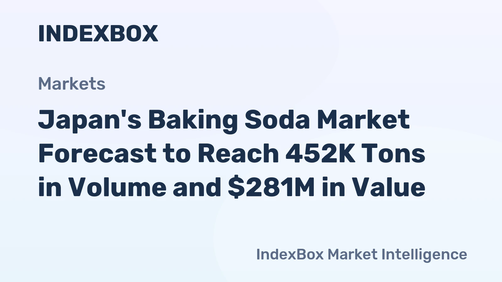 Japan's Baking Soda Market Forecast to Reach 452K Tons in Volume and $281M in Value