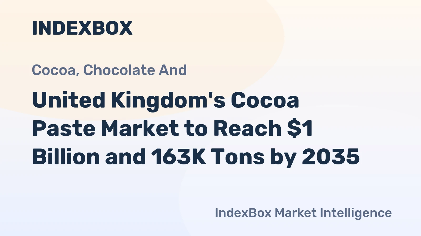 United Kingdom's Cocoa Paste Market to Reach $1 Billion and 163K Tons by 2035