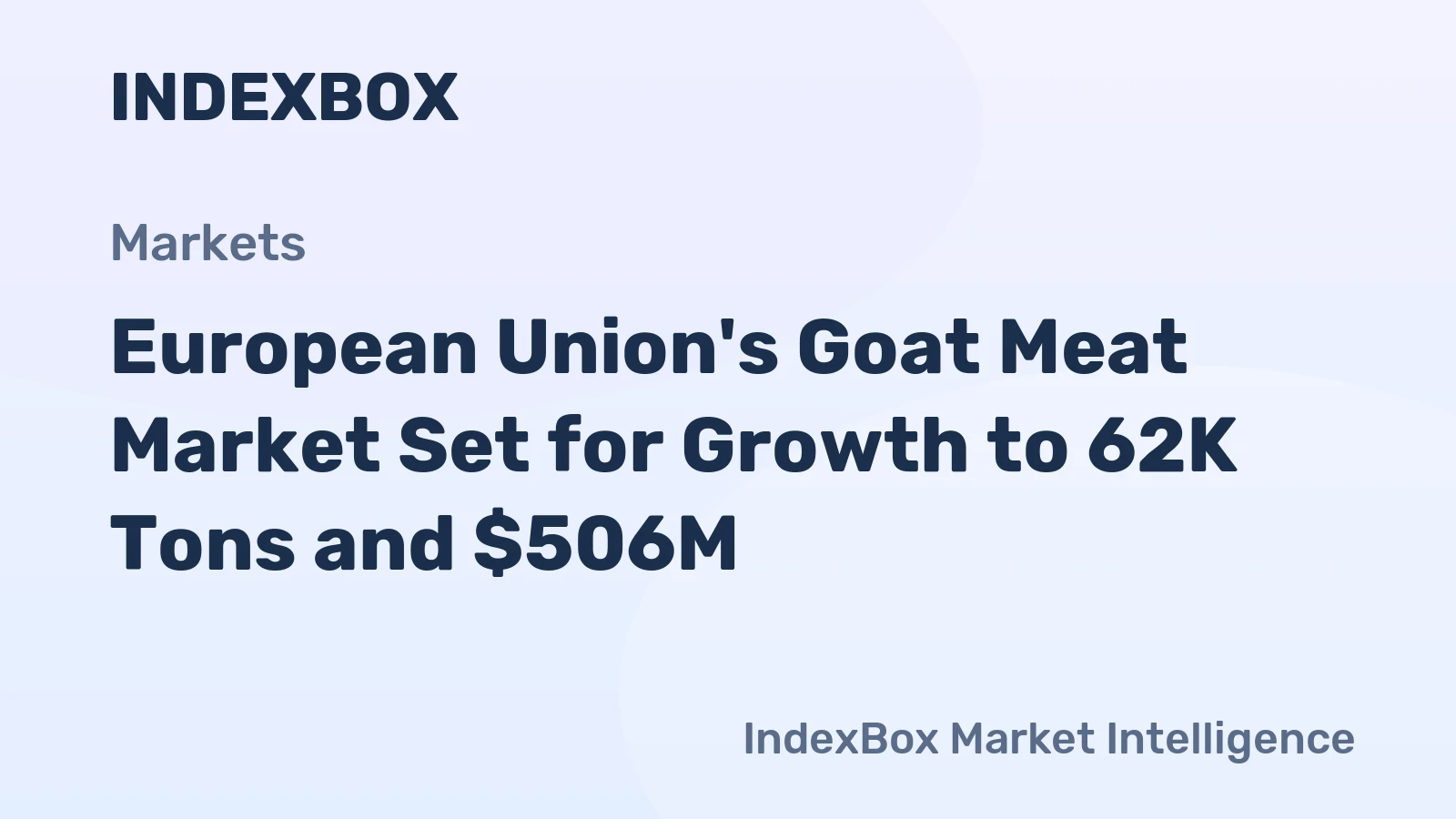European Union's Goat Meat Market Set for Growth to 62K Tons and $506M