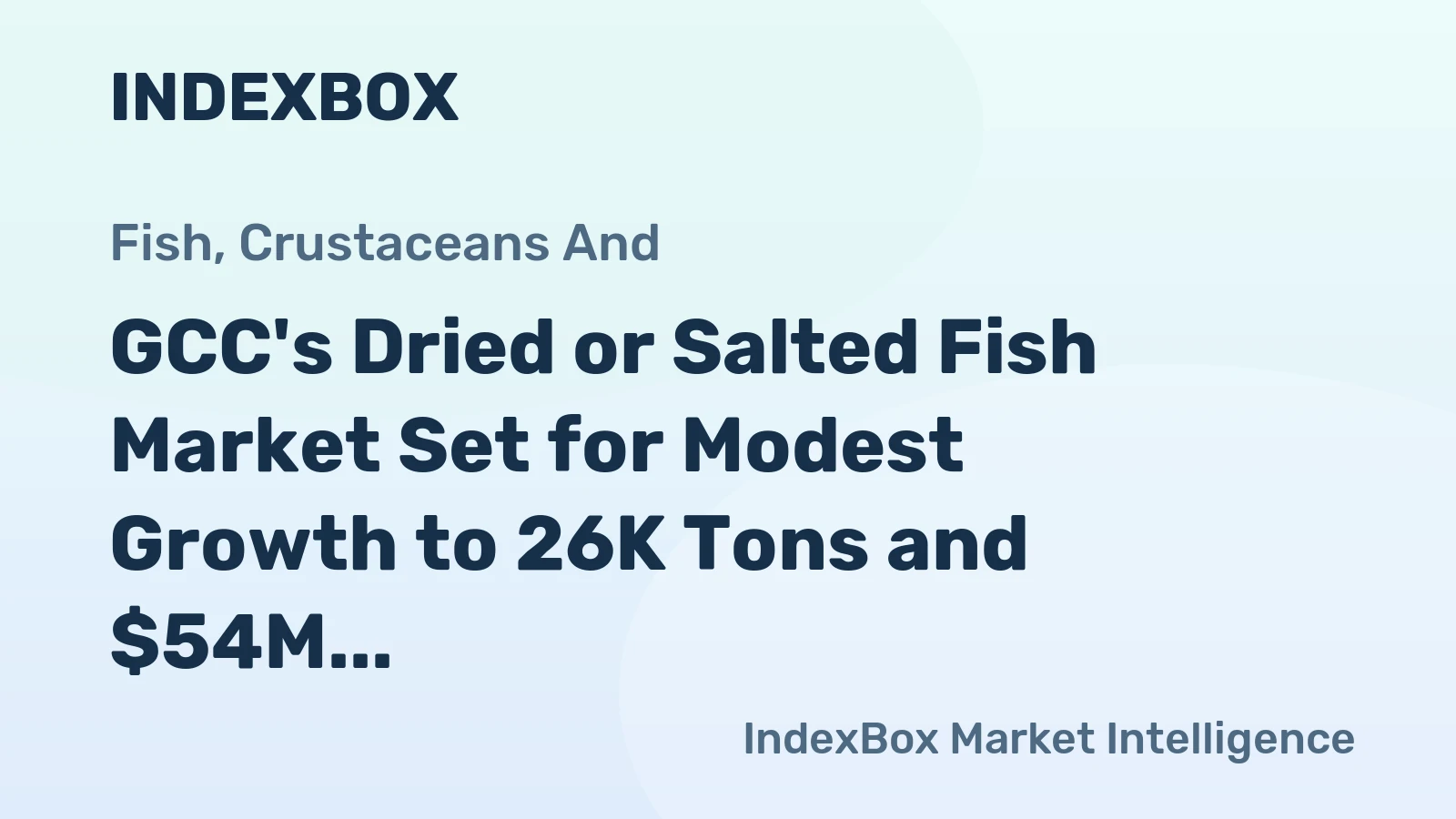 GCC's Dried or Salted Fish Market Set for Modest Growth to 26K Tons and $54M