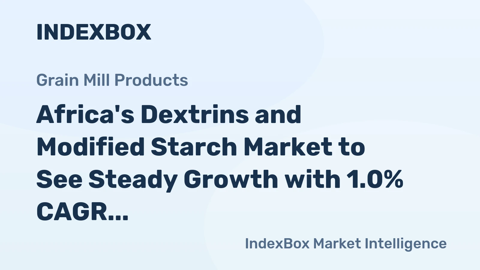Africa's Dextrins and Modified Starch Market to See Steady Growth with 1.0% CAGR through 2035