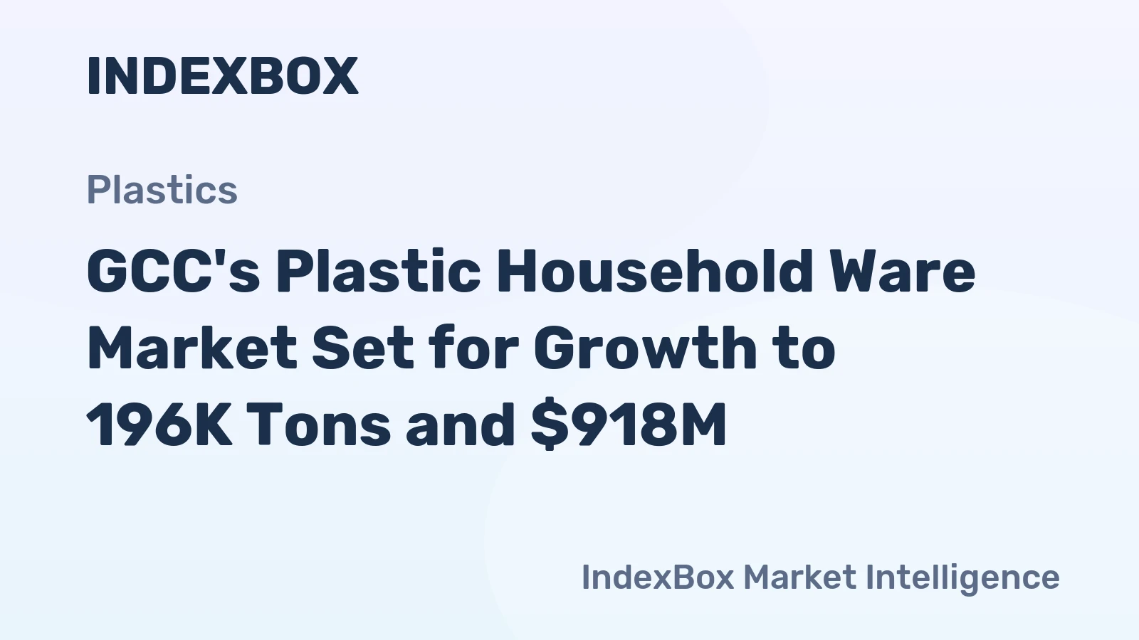 GCC's Plastic Household Ware Market Set for Growth to 196K Tons and $918M