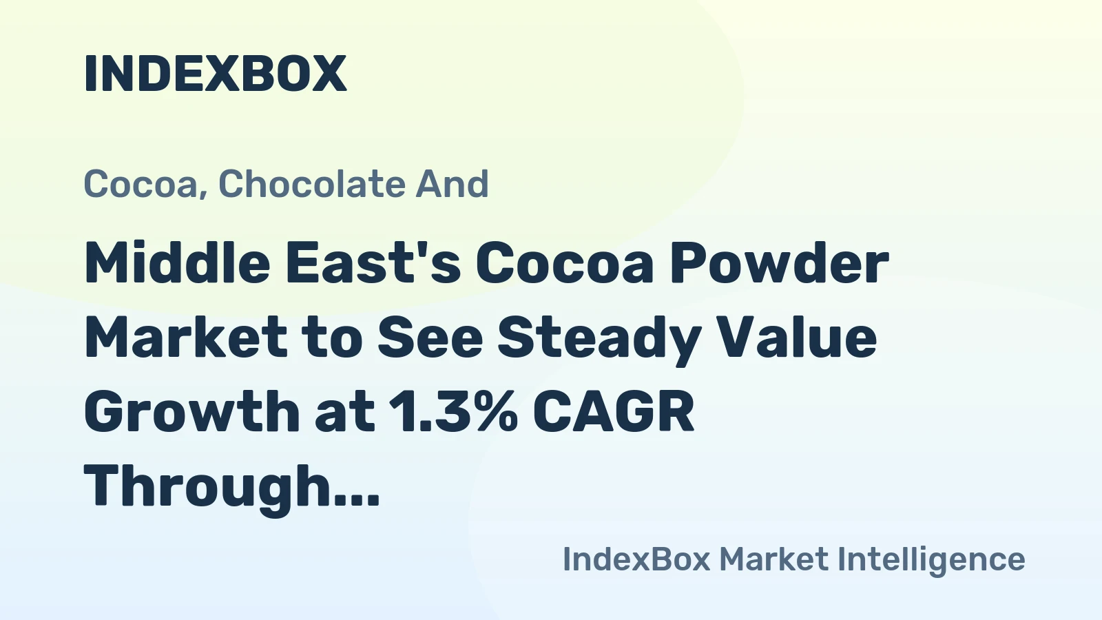 Middle East's Cocoa Powder Market to See Steady Value Growth at 1.3% CAGR Through 2035