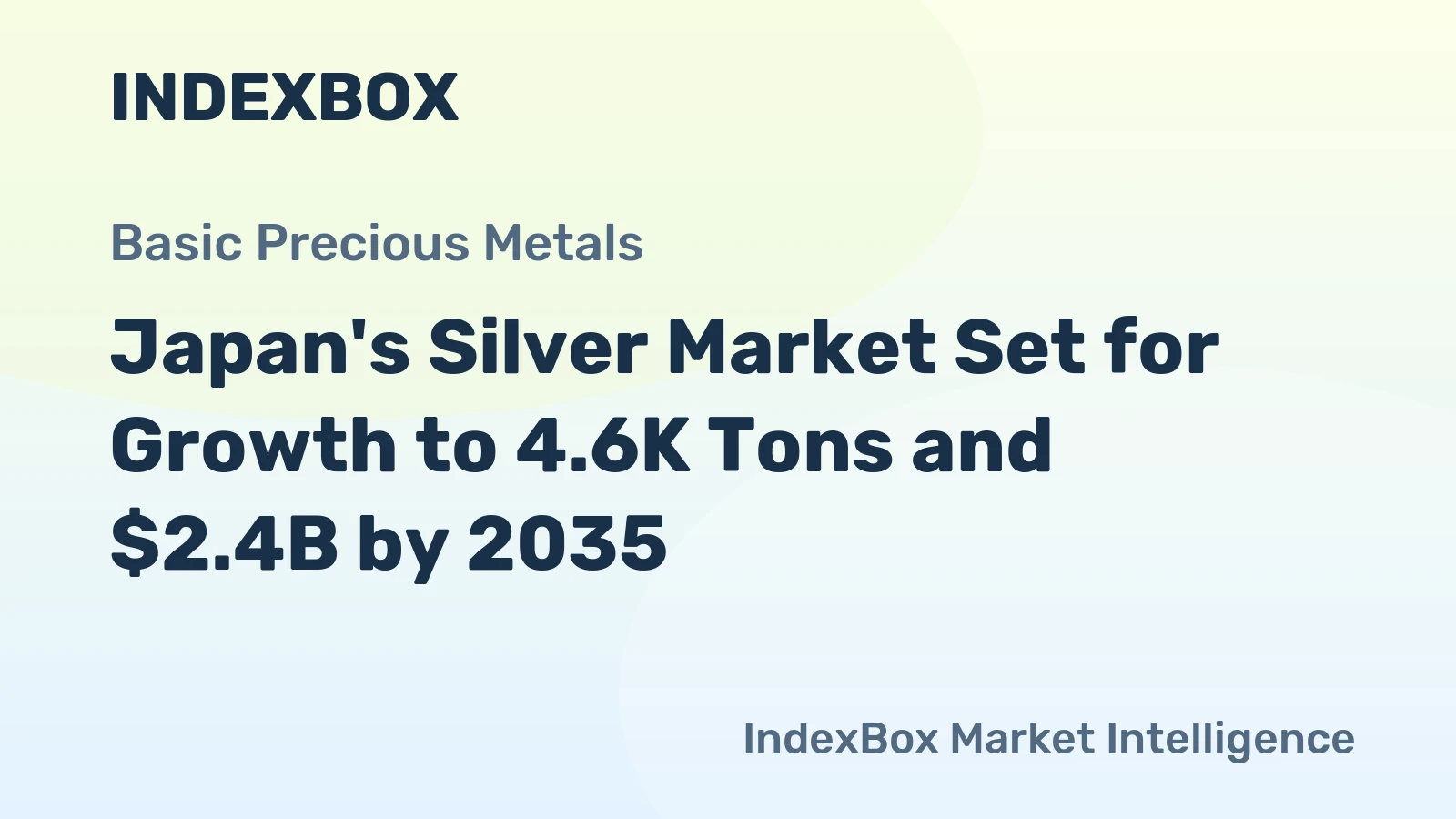 Japan's Silver Market Set for Growth to 4.6K Tons and $2.4B by 2035