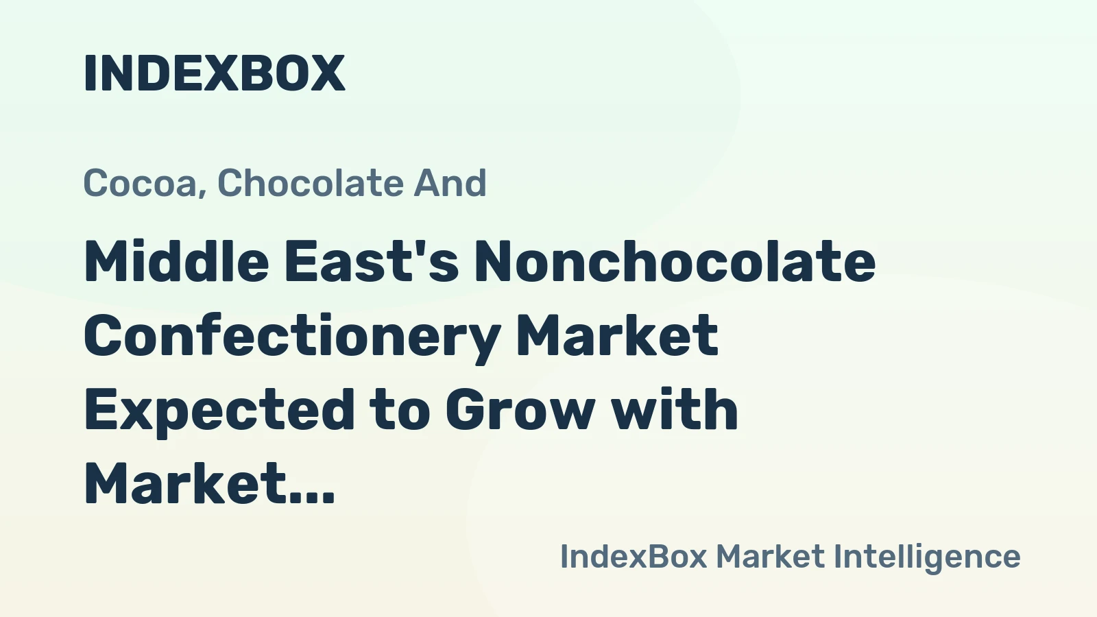Middle East's Nonchocolate Confectionery Market Expected to Grow with Market Volume Reaching 1.4M Tons and Value Reaching $8.8B by 2035