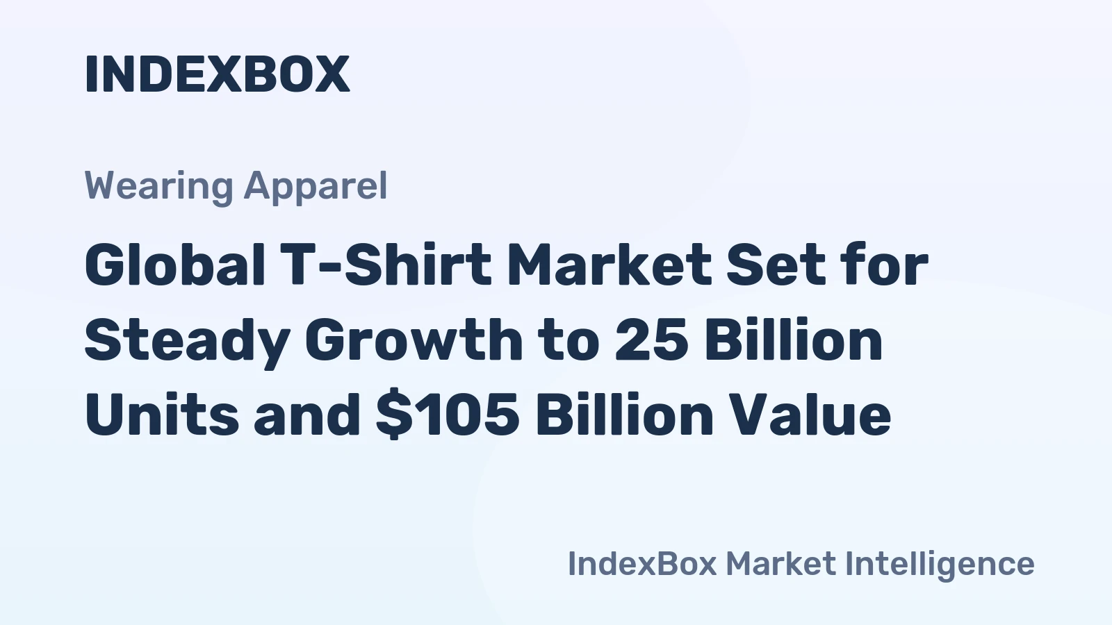 Global T-Shirt Market Set for Steady Growth to 25 Billion Units and $105 Billion Value