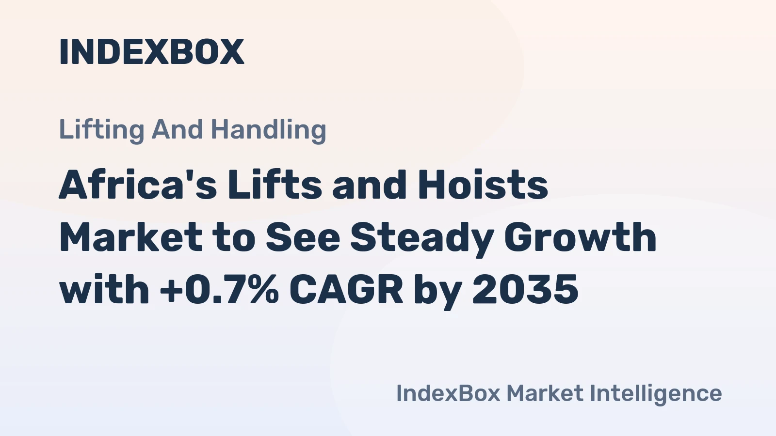 Africa's Lifts and Hoists Market to See Steady Growth with +0.7% CAGR by 2035