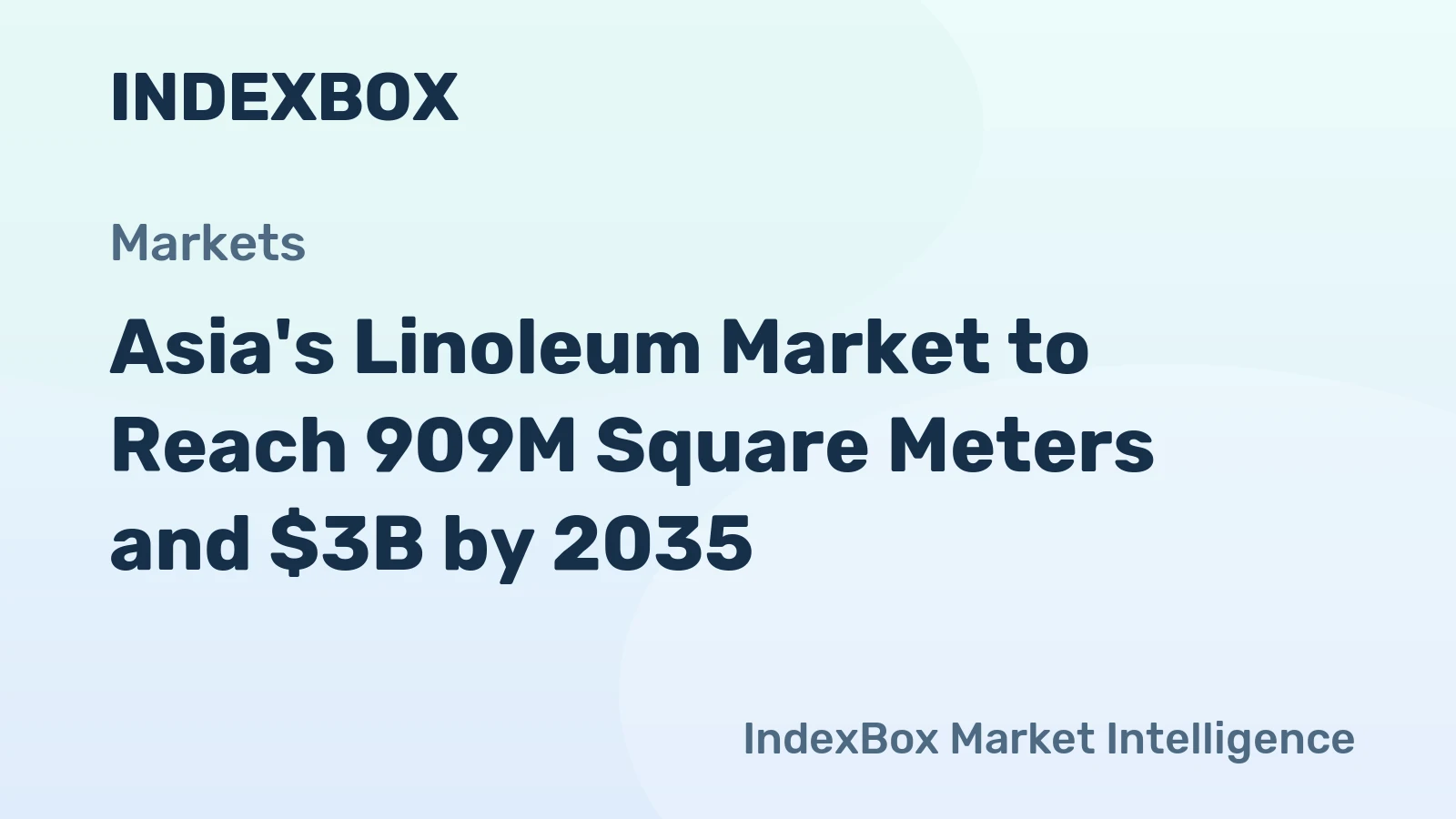 Asia's Linoleum Market to Reach 909M Square Meters and $3B by 2035