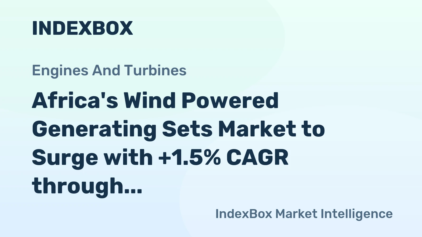 Africa's Wind Powered Generating Sets Market to Surge with +1.5% CAGR through 2035, Reaching 2.6M Units