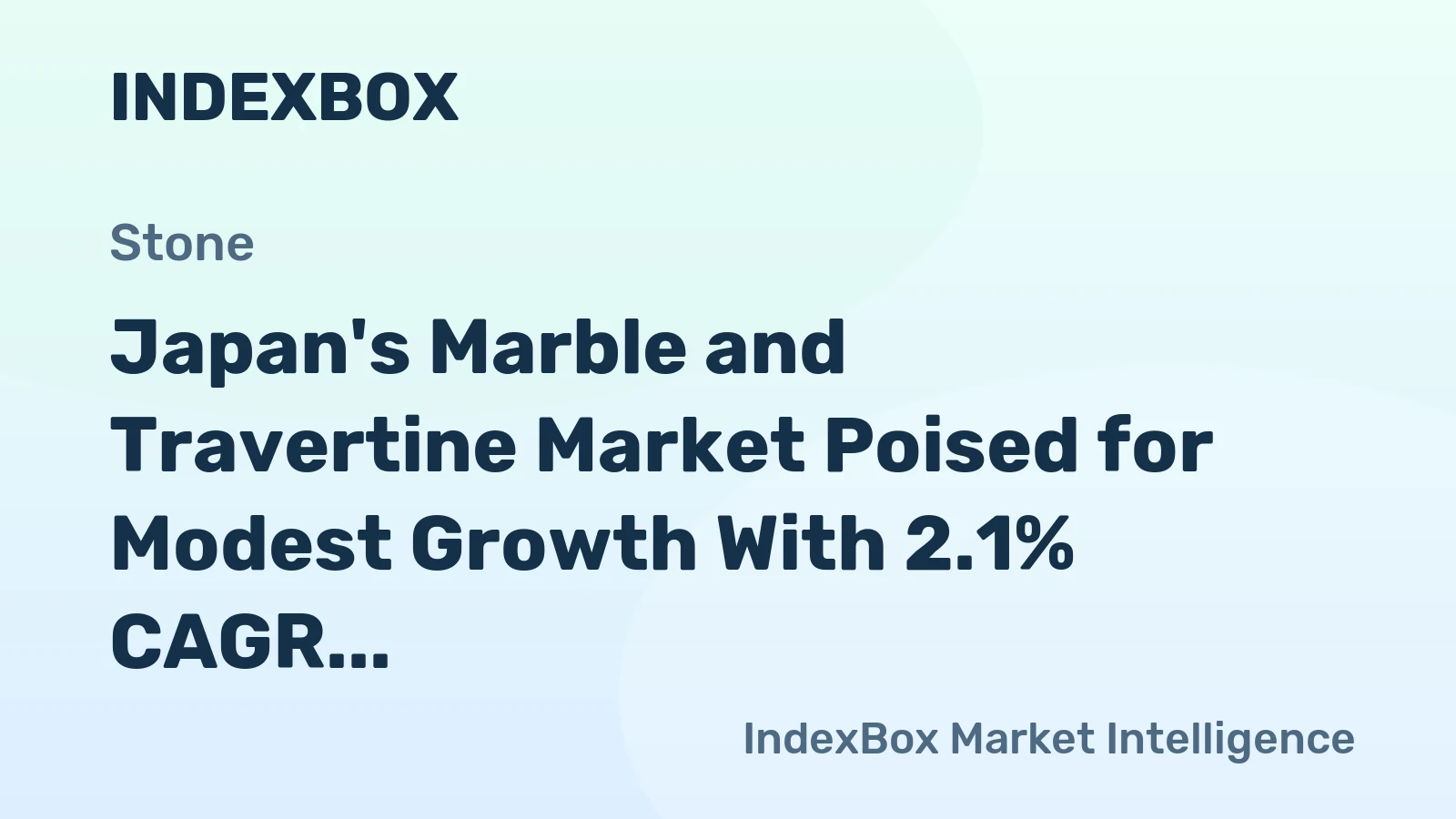 Japan's Marble and Travertine Market Poised for Modest Growth With 2.1% CAGR Through 2035