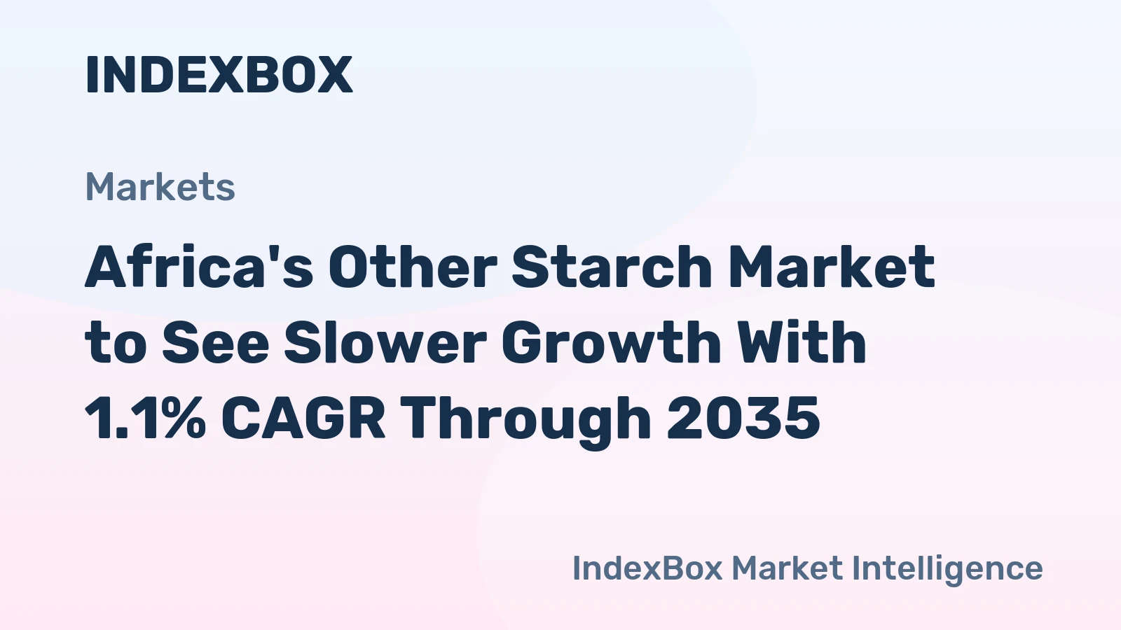Africa's Other Starch Market to See Slower Growth With 1.1% CAGR Through 2035