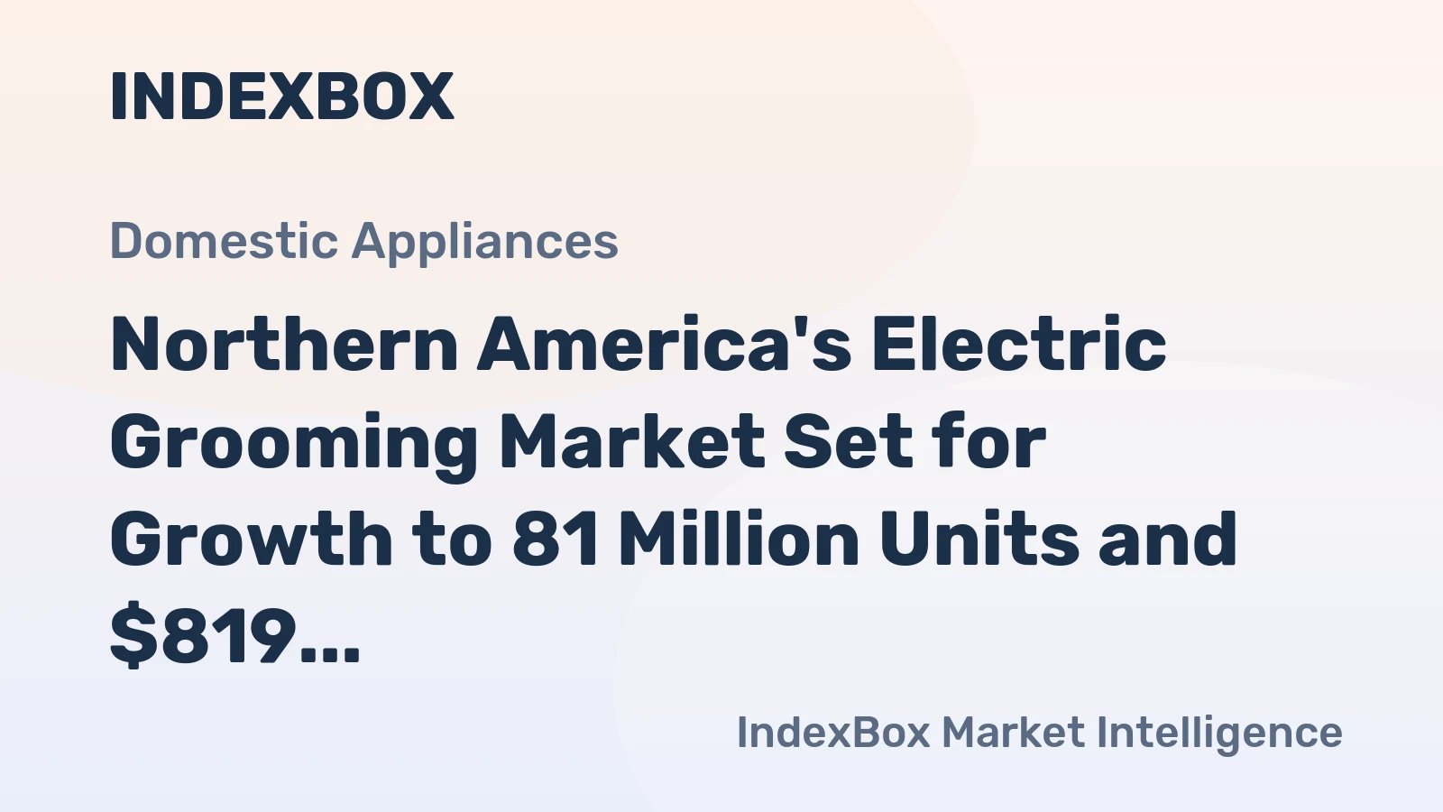 Northern America's Electric Grooming Market Set for Growth to 81 Million Units and $819 Million