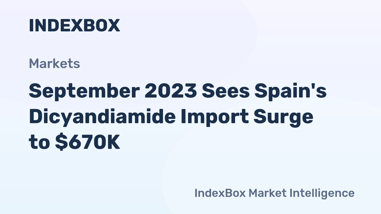 September 2023 Sees Spain's Dicyandiamide Import Surge to $670K