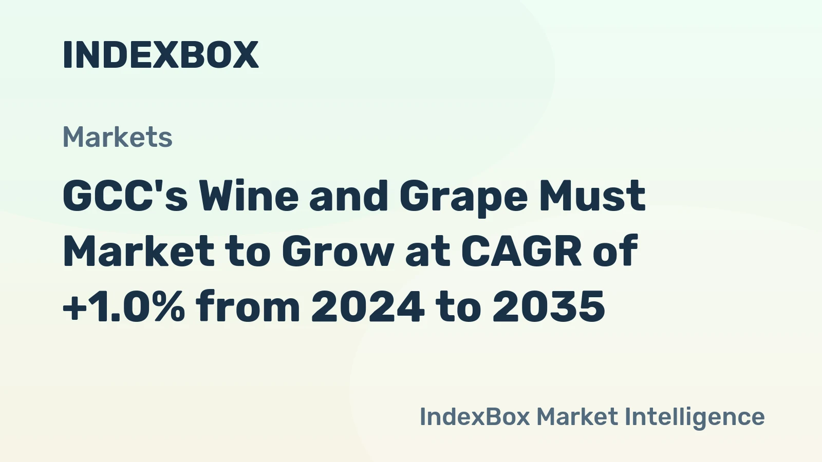 GCC's Wine and Grape Must Market to Grow at CAGR of +1.0% from 2024 to 2035